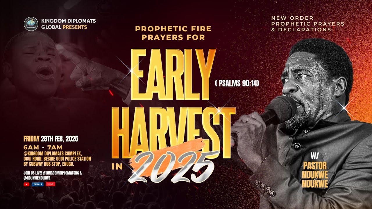 PROPHETIC FIRE PRAYERS FOR EARLY HARVEST W/ PST. NDUKWE | 28/2/25 | NOPPAD - YouTube