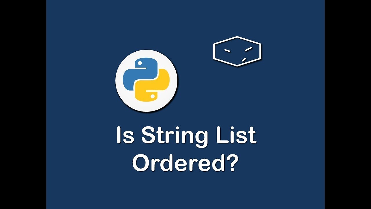 Is String List Ordered In Python YouTube is-string-list-ordered-in-python-youtube