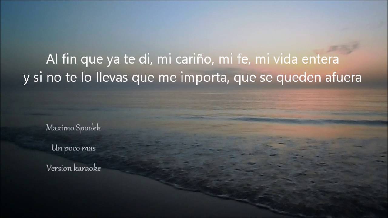 UN POCO MAS , KARAOKE BOLEROS, ALVARO CARRILLO - YouTube