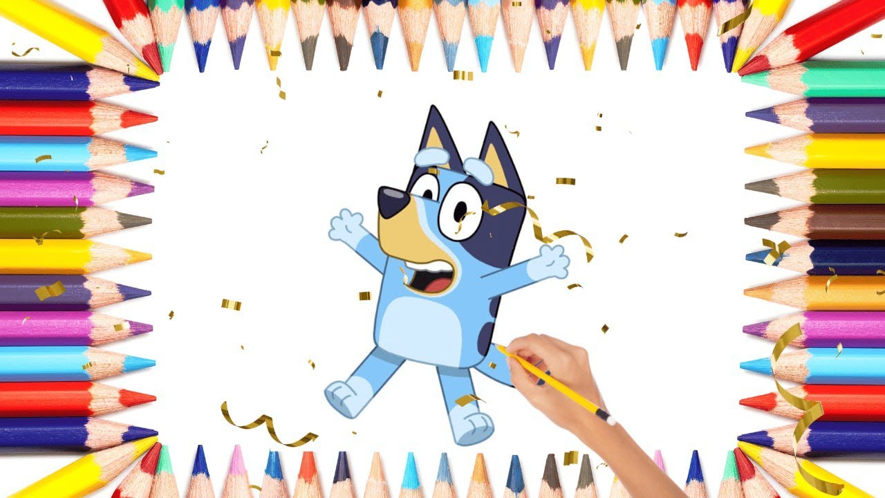 How to draw BLUEY togheter! - YouTube