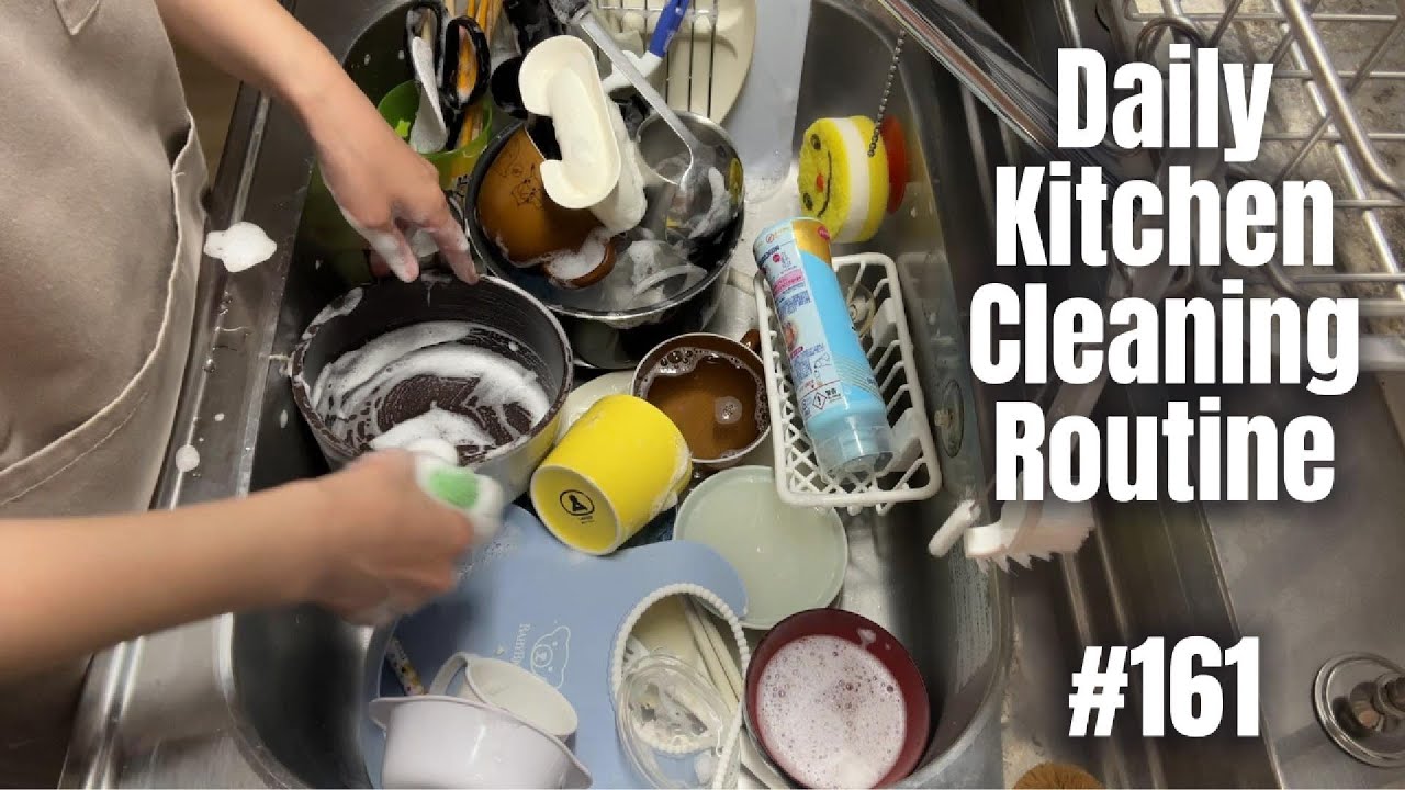 #161 キッチンリセットルーティーン/Daily Kitchen Cleaning Routine. - YouTube