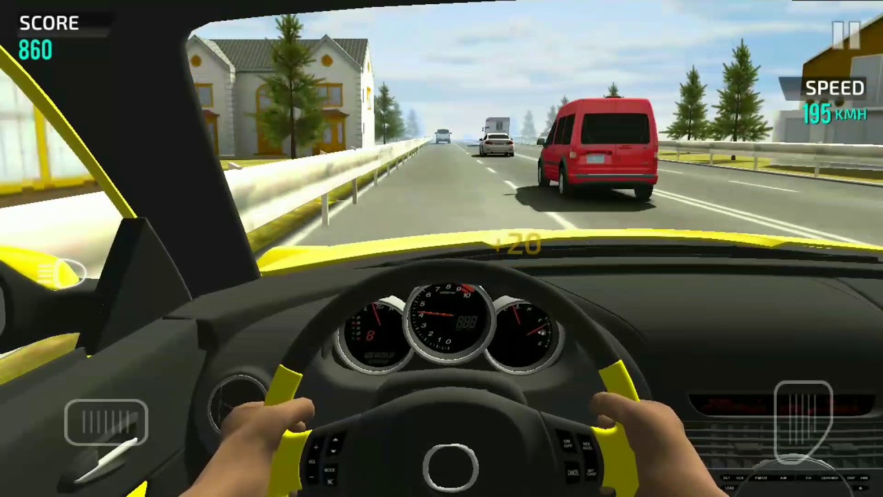 Racing in car 2 Very High speed car racing in heavy traffic highway ...