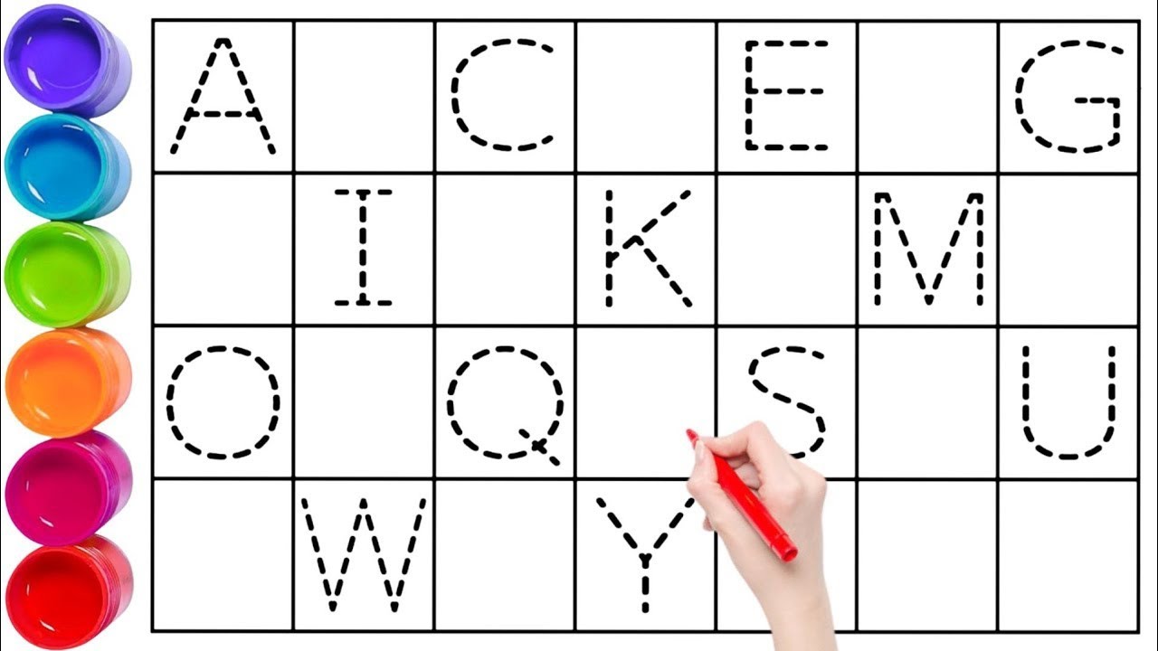 Alphabet Writing | Phonics song | abcd | Dotted traced abcd | abcd ...