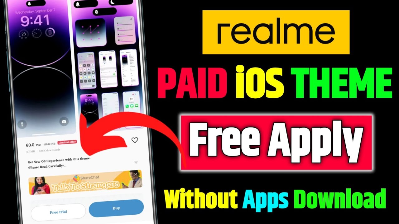 How to Use Any Paid Theme Free for Realme | Realme Theme Store Paid iOS ...
