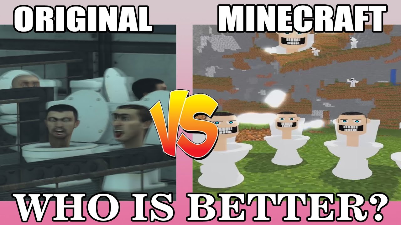 Original vs Minecraft | Skibidi toilet meme #4 - YouTube
