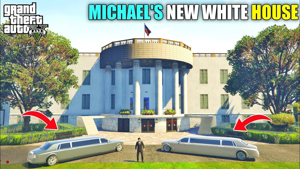 GTA 5 : MICHAEL PRESIDENT'S NEW MILLION DOLLAR WHITE HOUSE || BB GAMING ...