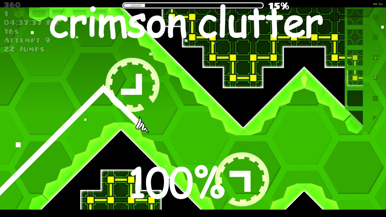 Crimson Clutter 100% (insane demon) Geometry Dash - YouTube