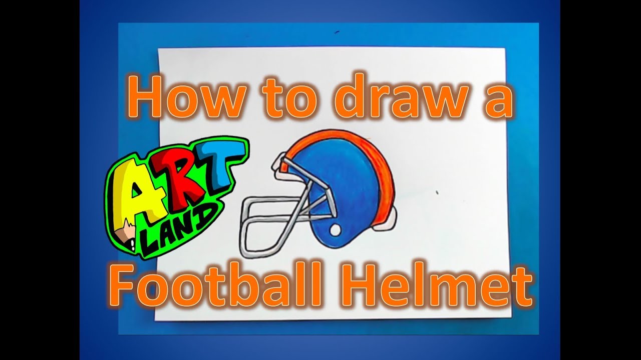How to draw a Football Helmet - YouTube