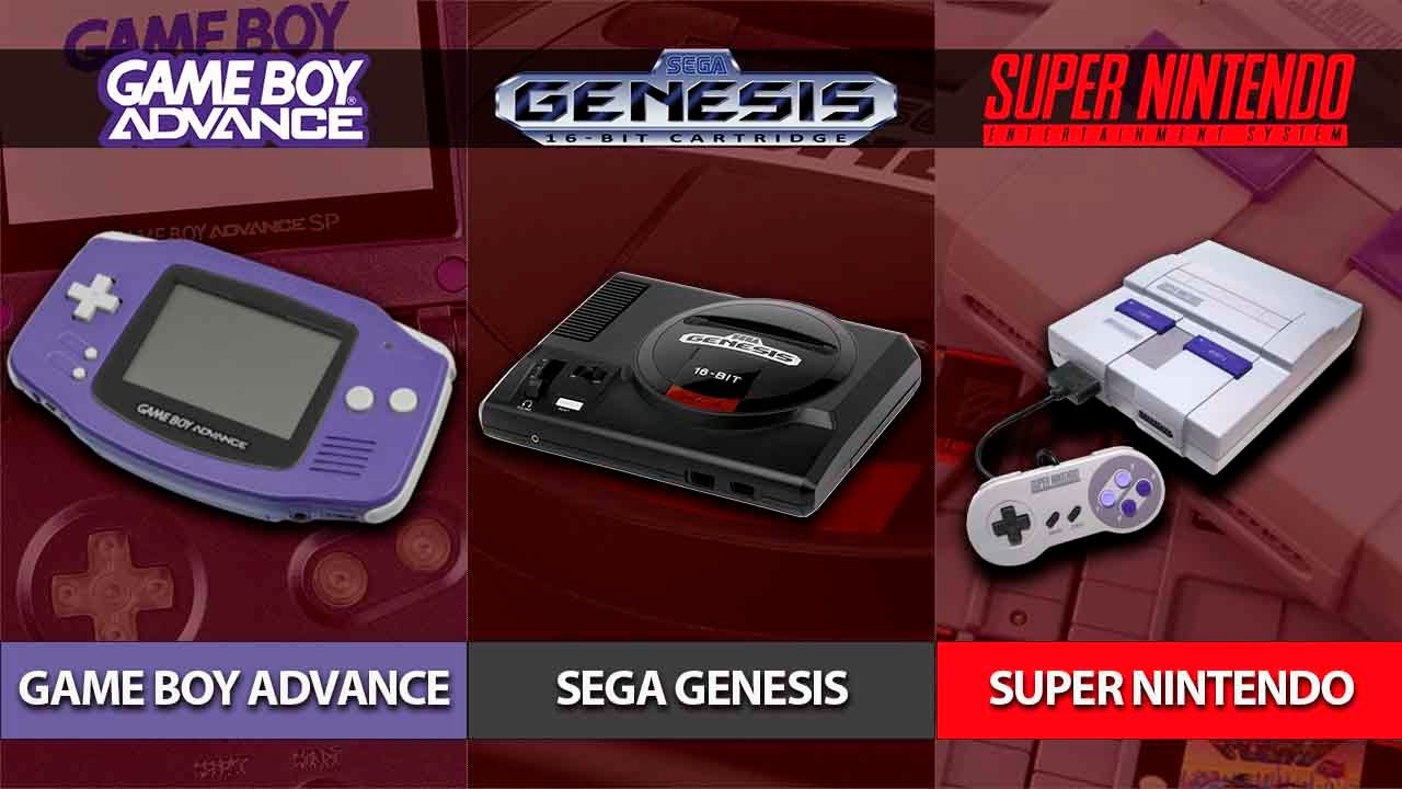 Super Nintendo vs Sega Genesis vs Game Boy Advance | Comparativa ...