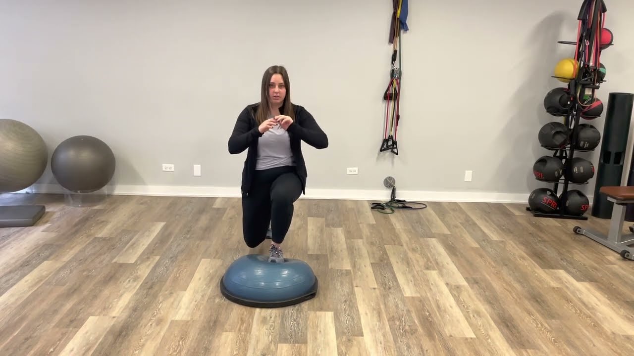 Multi Directional BOSU Lunges - YouTube