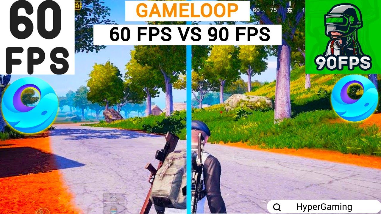 60 FPS VS 90 FPS Gameloop | Smooth + Extreme Graphics on 8GB RAM Laptop ...