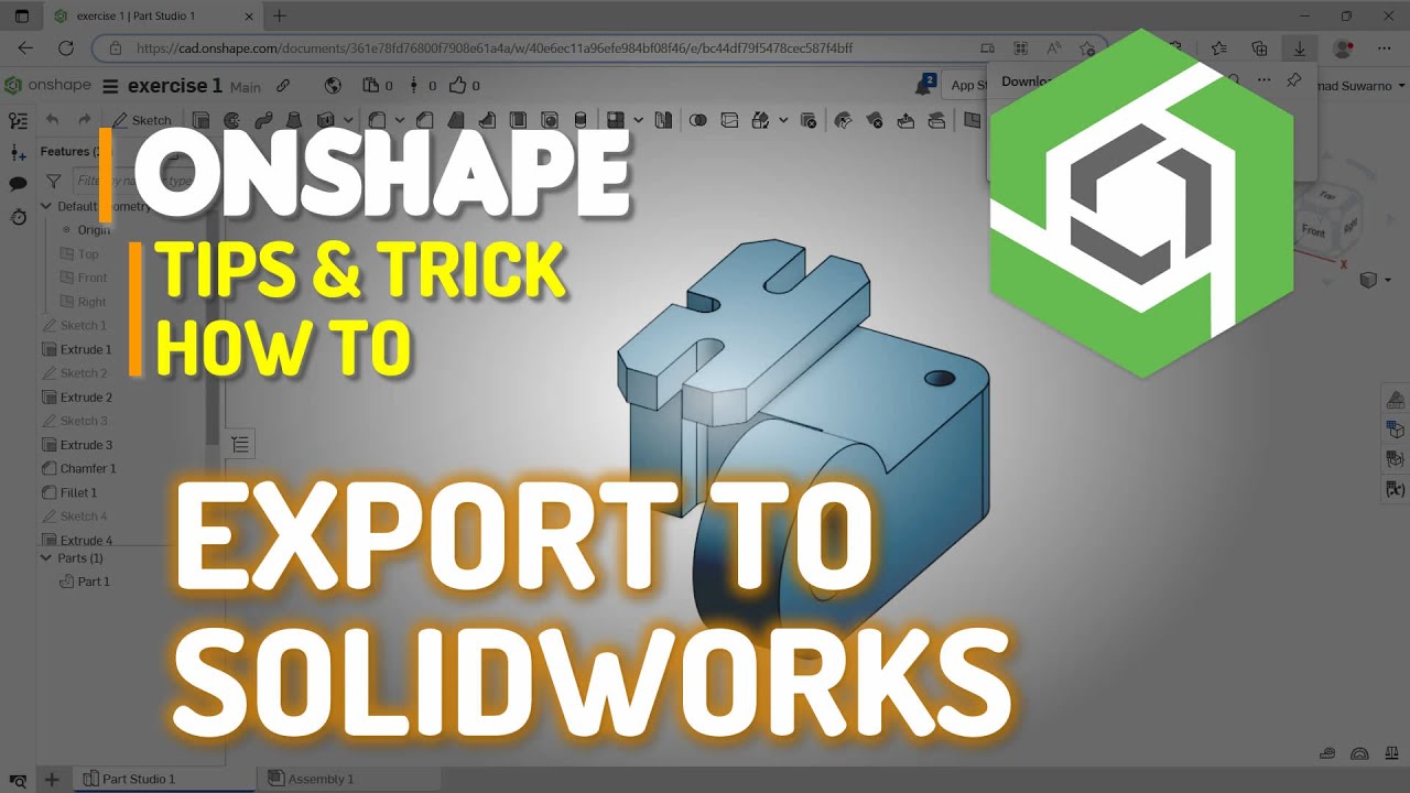 Onshape How To Export To Solidworks - YouTube