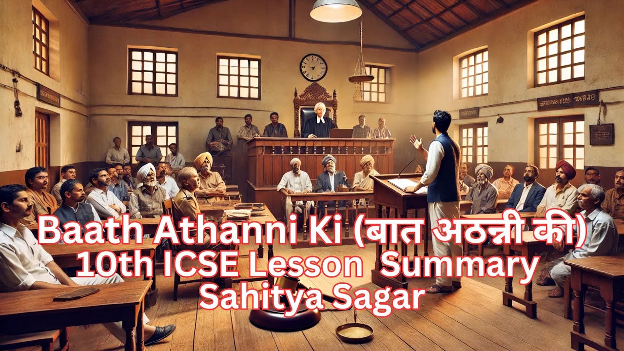10th ICSE: Baath Athanni Ki Lesson Explain | बात अठन्नी की | Sudarshan ...