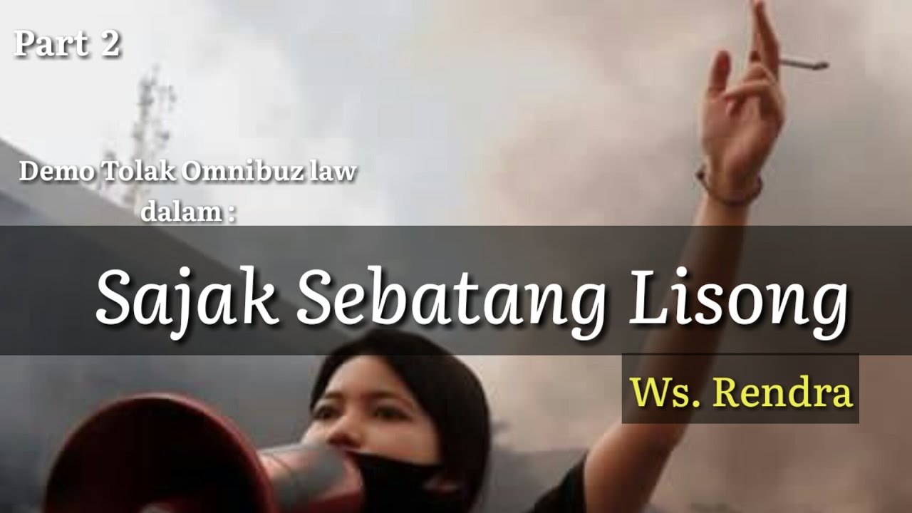 Demo Tolak Omnibus Law||Sajak Sebatang Lisong || Part 2 || Ws. Rendra ...