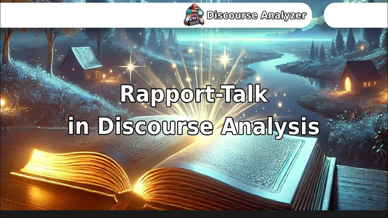 Rapport-Talk in Discourse Analysis. - YouTube