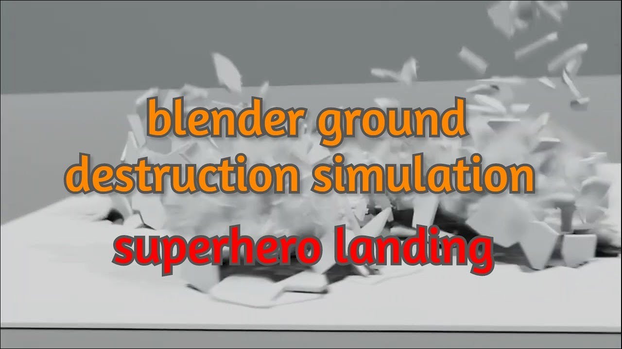blender superhero landing ground destruction | blender fracture ...