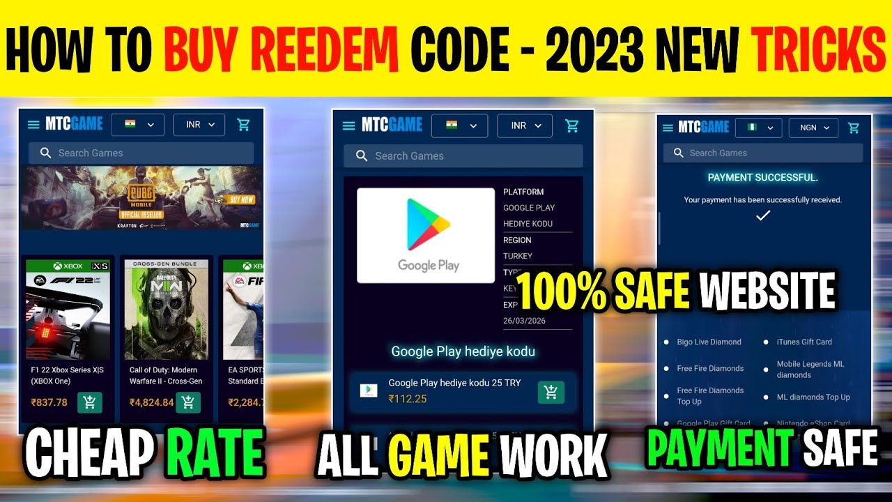 How To Buy Redeem Code MTC Game | Redeem Code Buy Kaise Karen | How To ...