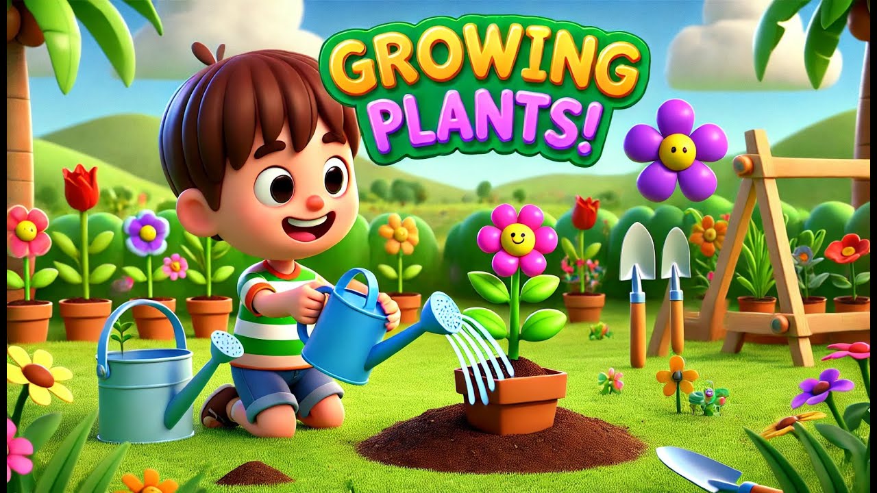 The Growing Plant Song | Learn How Plants Grow! | Sing N Clap Nursery ...