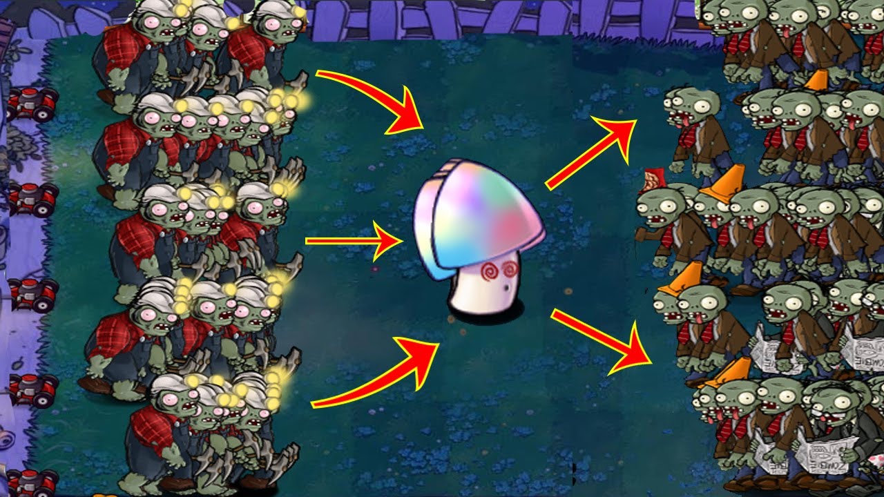 Amazing 877 Digger Zombie vs Hypno-shroom Epic Plants vs Zombies - YouTube