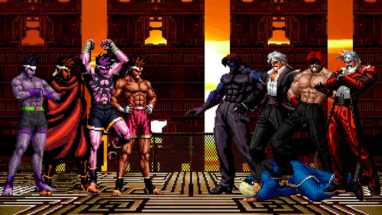 [KOF Mugen] Joe Higashi Team vs Rugal Bernstein Team - YouTube