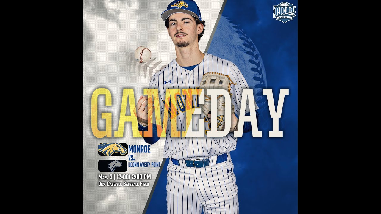 Monroe Mustangs Baseball vs. UConn Avery Point - Game 1 - YouTube