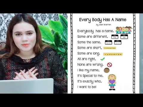 Week 22 Class 1 Poem Everybody has a Name - YouTube