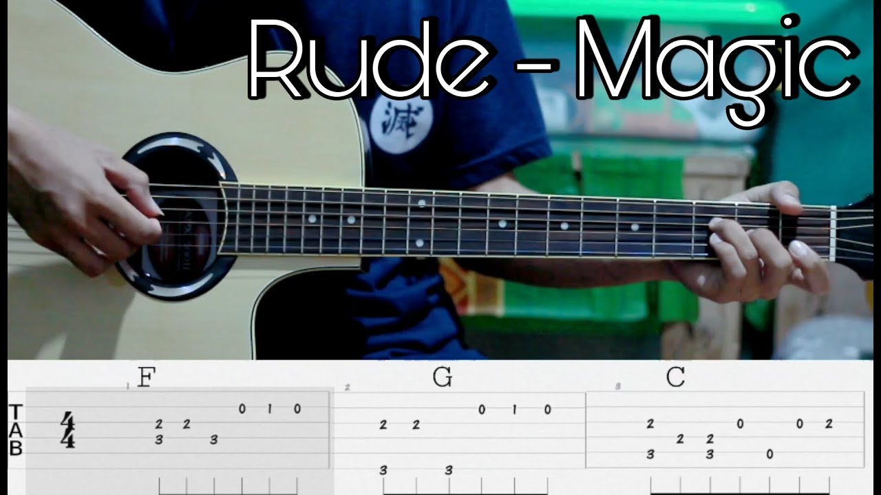 Rude - Magic Fingerstyle Guitar Cover | Tutorial TAB + Chord - YouTube