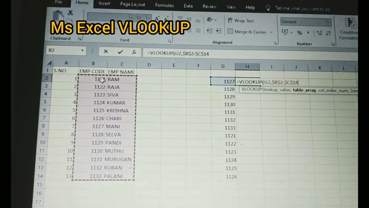 How To Use Ms Excel Windows 10 Vlookup Formula Full Explanation Tamil Vlookupinexcel Msexcel
