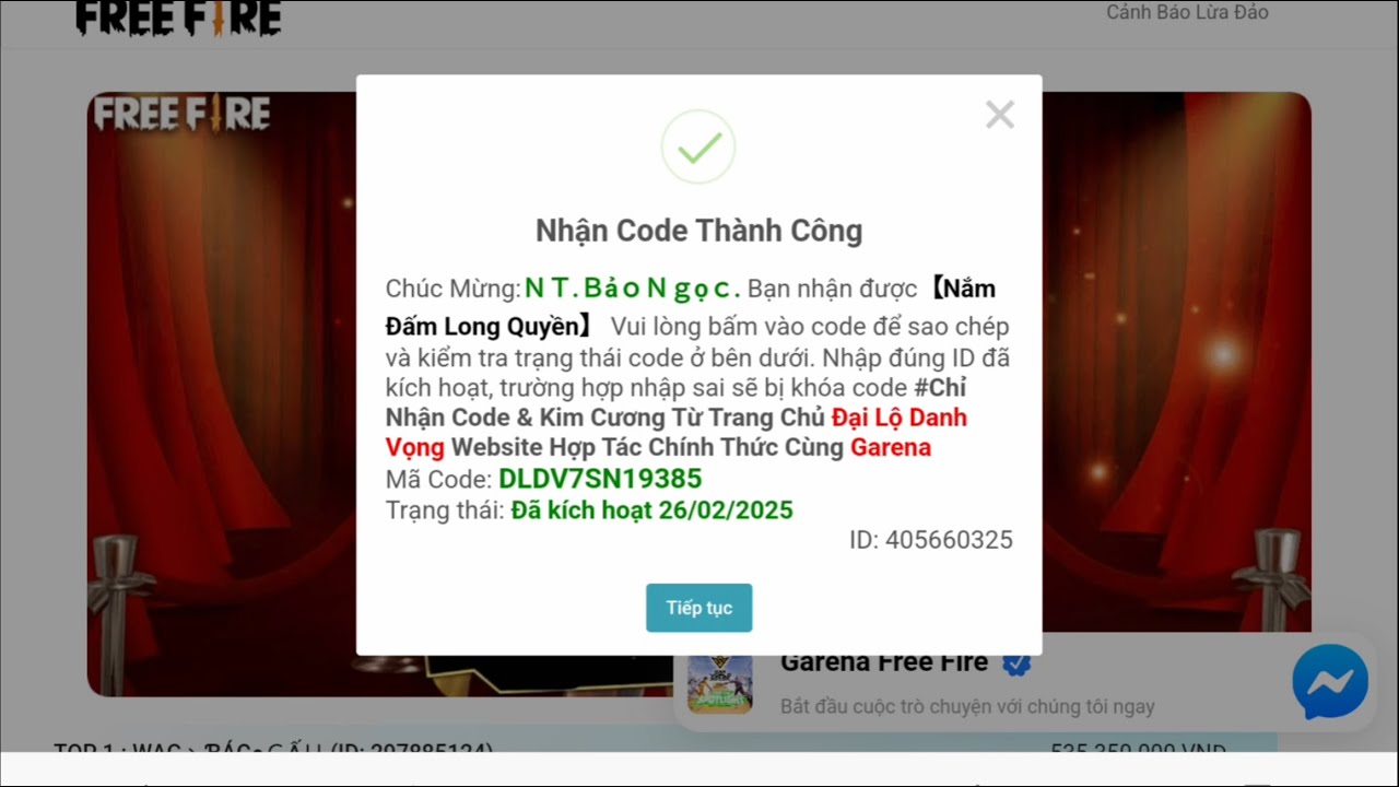 [Free Fire] Chi Tiết Cách Kích Hoạt Code Đại Lộ Danh Vọng Mà Các Idol ...