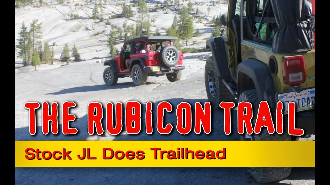 Jeep Wrangler 2 door JL does the Rubicon Trail stock: Trailhead - YouTube