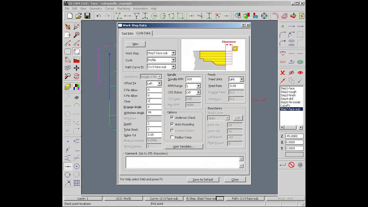 How to add cut-off and sub-spindle worksteps in EZ-TURN - YouTube