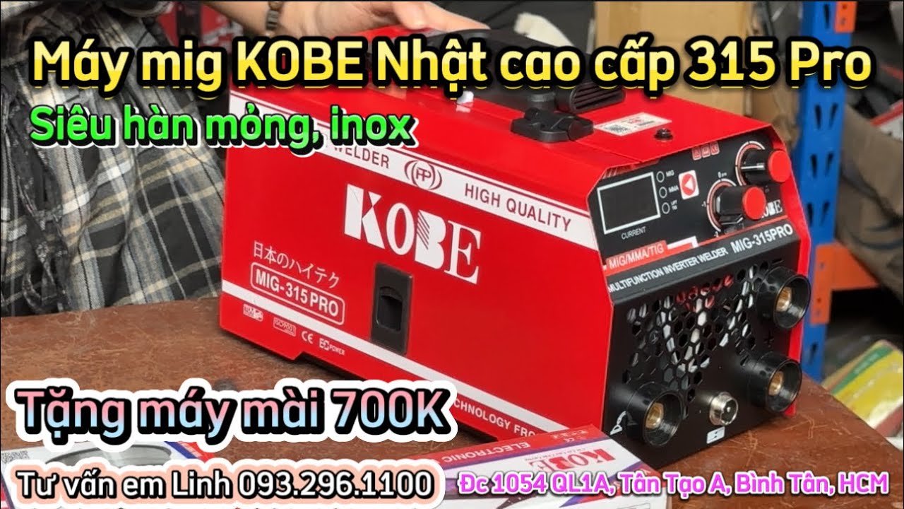 🔴Hàn mỏng không đối thủ, ko lủng🔴Máy hàn mig kobe 315 Pro trong tháng 9 ...