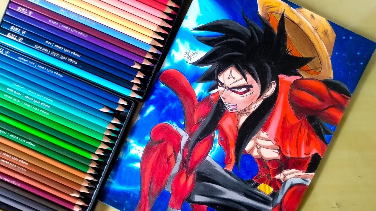 DRAWING - Guffy Ssj4 (One Piece GT){Collab Fusão De Personagem ...