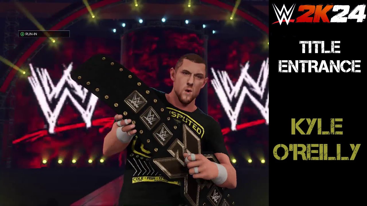 KYLE O'REILLY - CUSTOM TITLE ENTRANCE & VICTORY - WWE 2K24 #wwe2k24 # ...