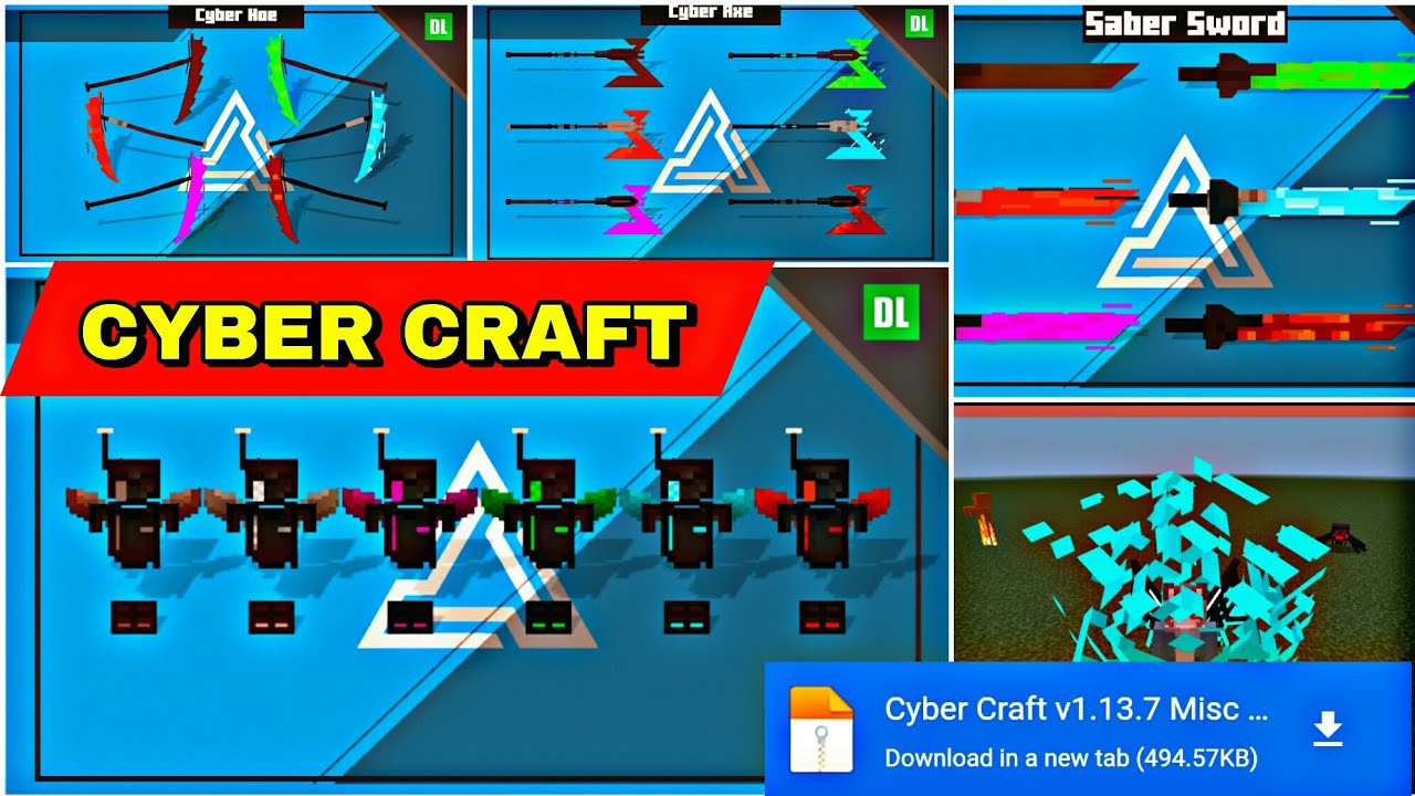 CYBER CRAFT ADDON MINECRAFT PE | CYBER CRAFT ADDON MCPE 1.20 - YouTube