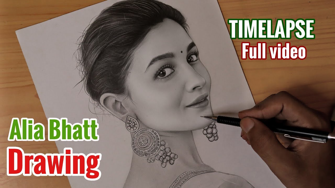 Alia Bhatt Drawing | Pencil Sketch 😇 - YouTube