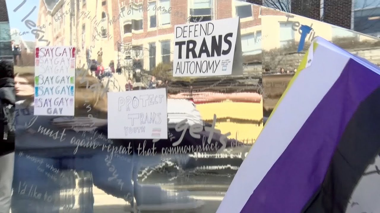 NHS Walkout in Support of Queer and Trans Rights - YouTube