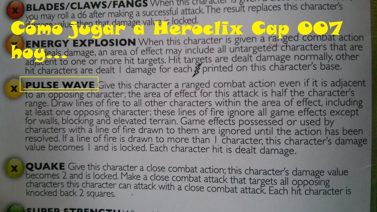 Cómo jugar a Heroclix Cap 007: Pulse Wave - YouTube