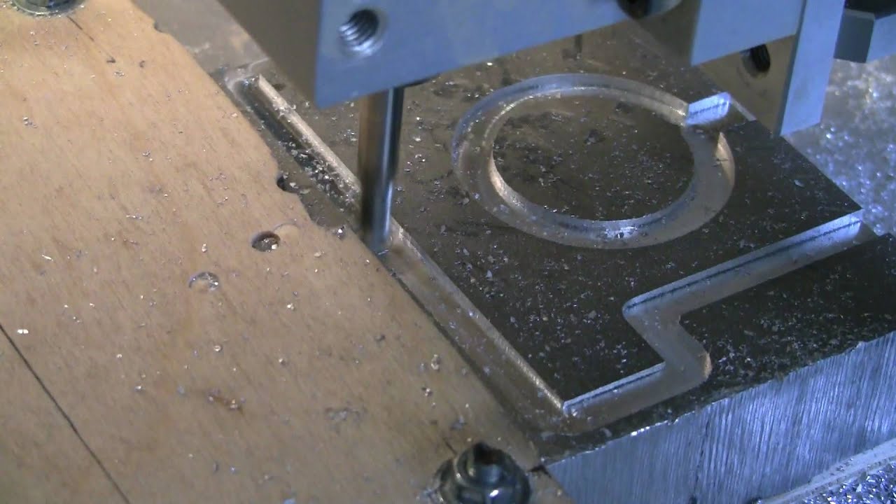 My home CNC mill milling aluminum - YouTube
