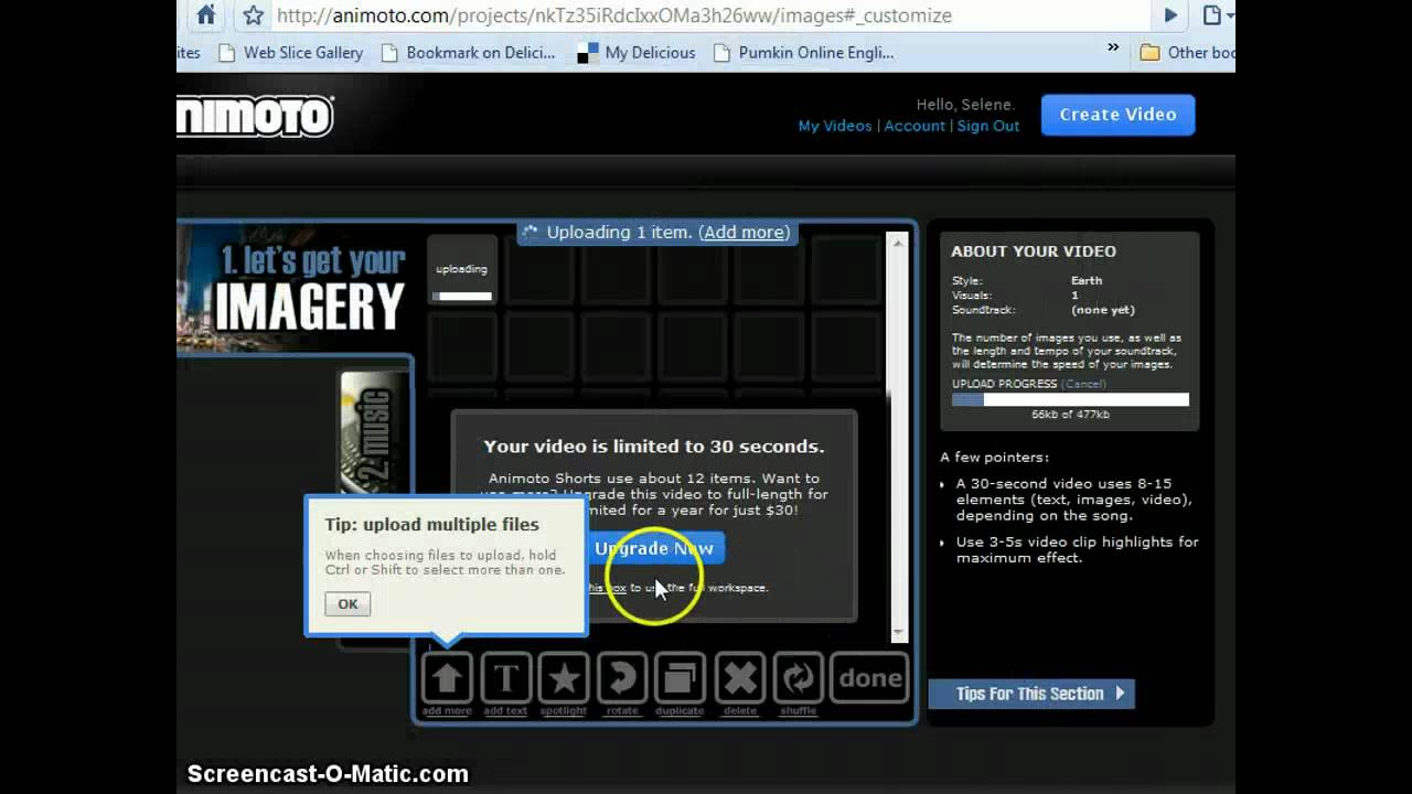 Animoto Sign Up and create video - YouTube
