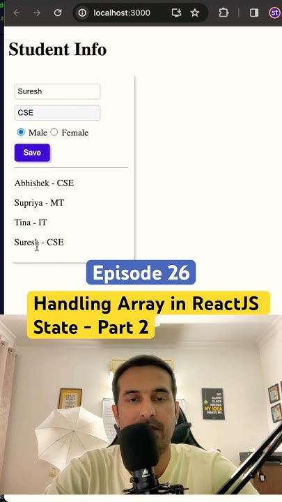 Reactjs State Me Array Kaise Update Kre 😅 Reactjstutorial Youtube