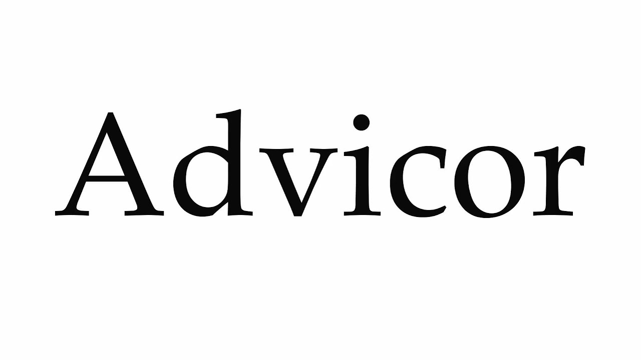 How to Pronounce Advicor - YouTube
