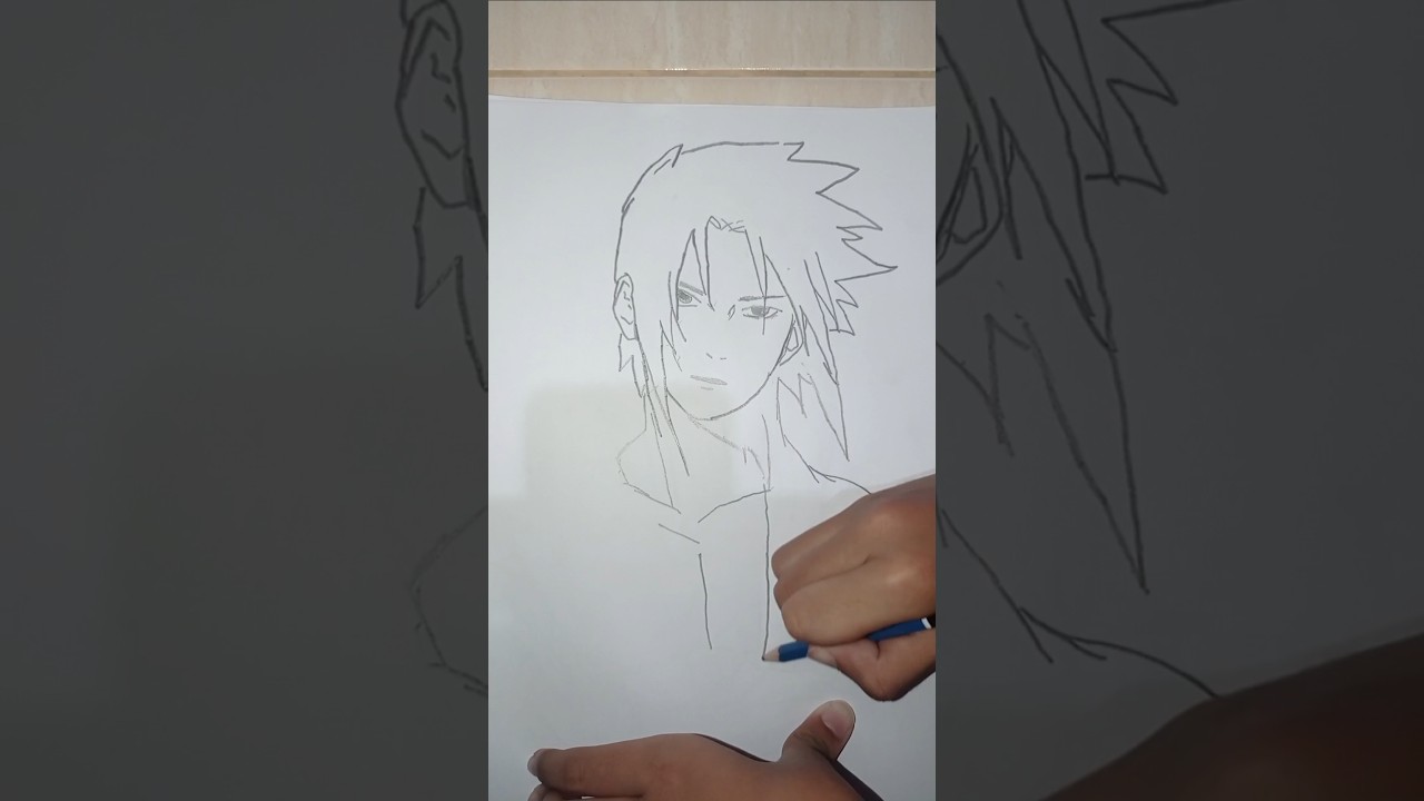 Sketsa sasuke easy - YouTube