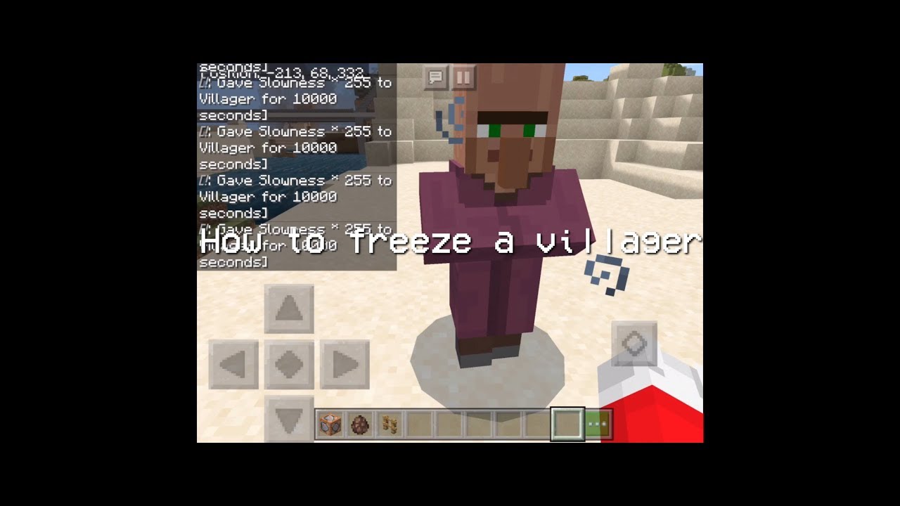 How to make a villager freeze - YouTube