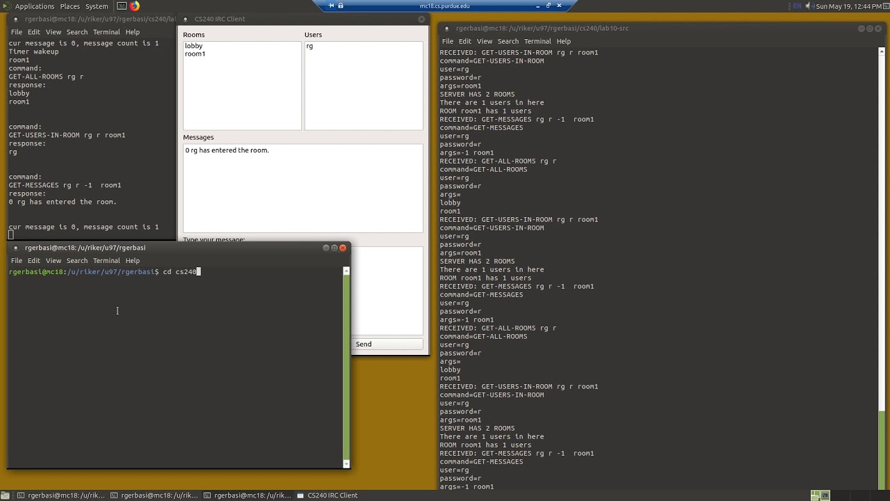 IRC GUI and Server functionality - YouTube