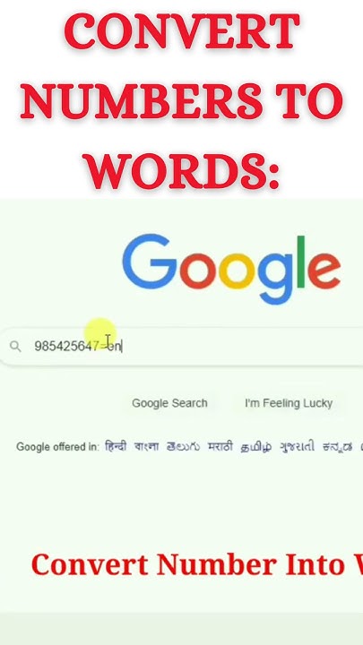 Convert Numbers to Words Instantly! 🔢 - YouTube