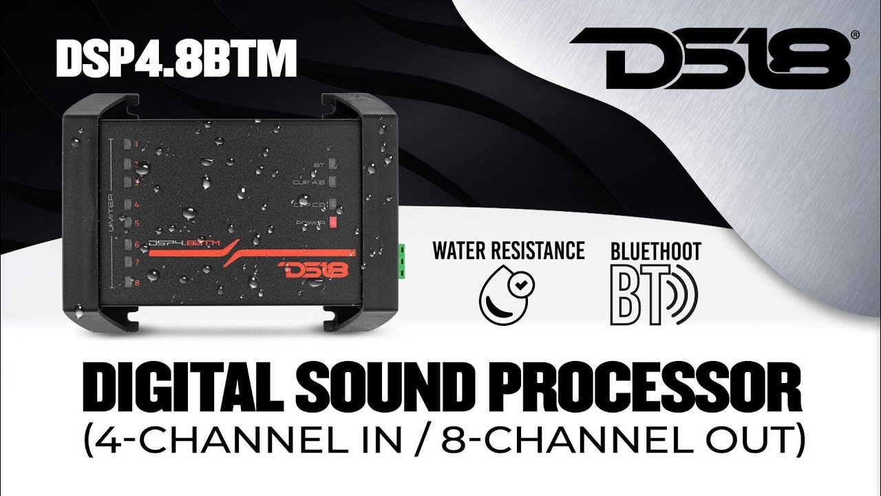 DS18 DSP4.8BTM 4-Ch In and 8-Ch Out Digital Sound Processor with ...