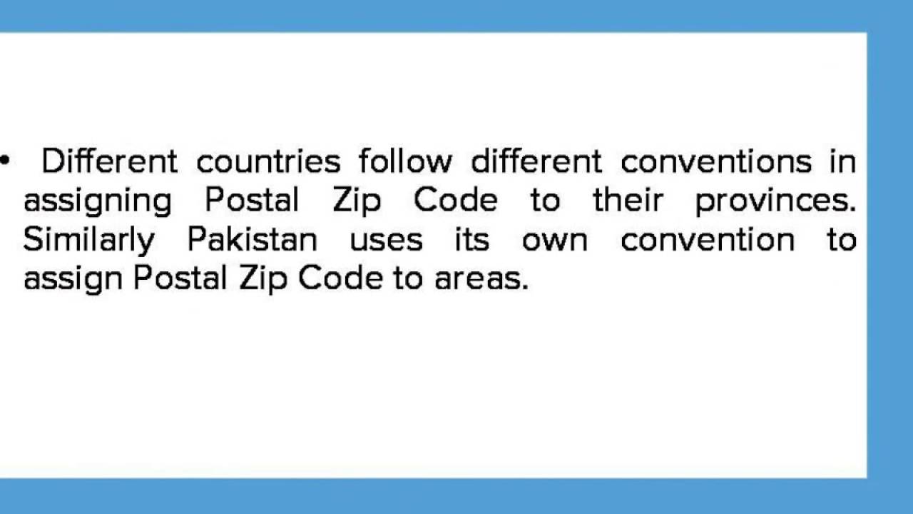 Pakistan Postal Zip Codes Lookup - YouTube