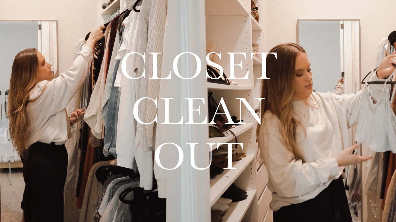 ULTIMATE CLOSET CLEANOUT | going through/getting rid of clothes - YouTube