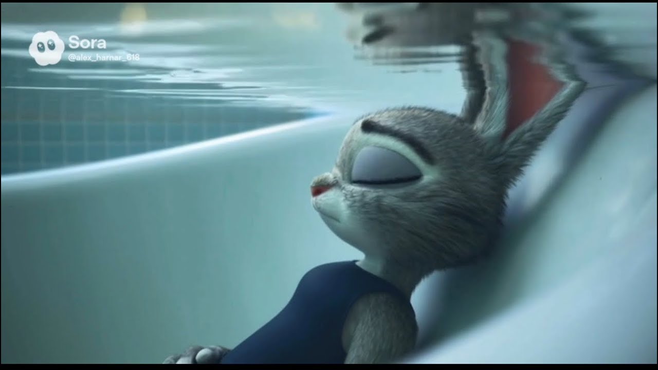 Judy Hopps & Nick Wilde swimming compilation Zootopia (Sora A.I) - YouTube